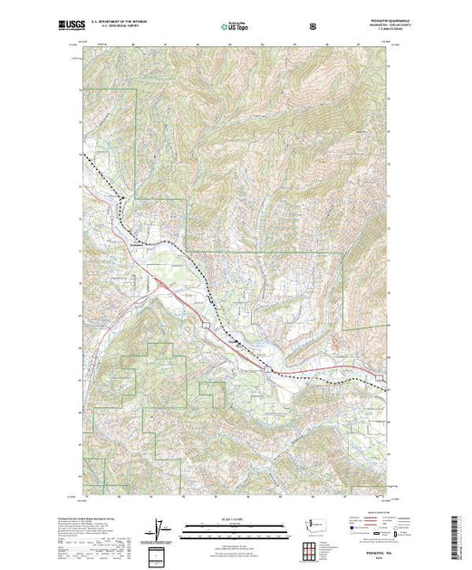 US Topo 7.5-minute map for Peshastin WA – American Map Store