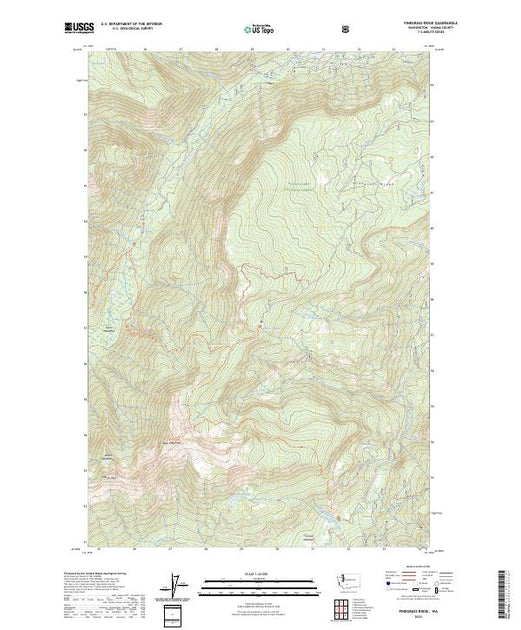 US Topo 7.5-minute map for Pinegrass Ridge WA – American Map Store