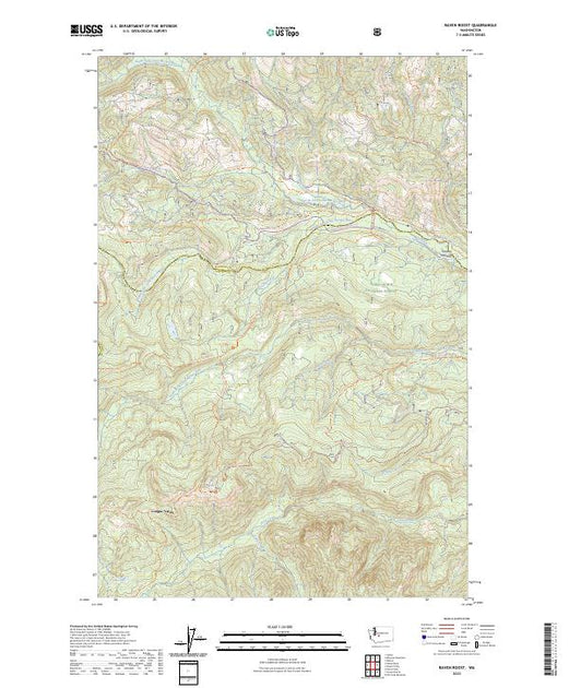 US Topo 7.5-minute map for Raven Roost WA – American Map Store