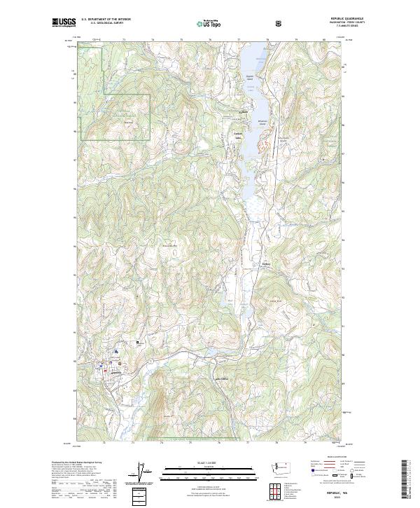 US Topo 7.5-minute map for Republic WA – American Map Store