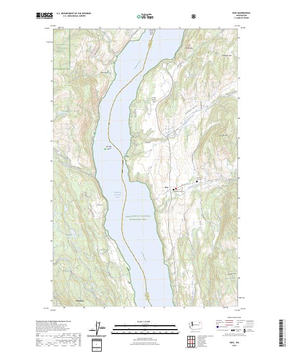 US Topo 7.5-minute map for Rice WA – American Map Store