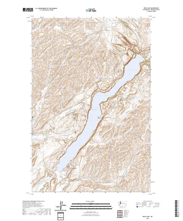 US Topo 7.5-minute map for Rock Lake WA – American Map Store