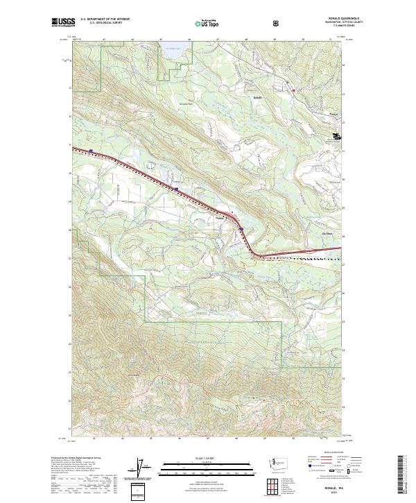US Topo 7.5-minute map for Ronald WA – American Map Store