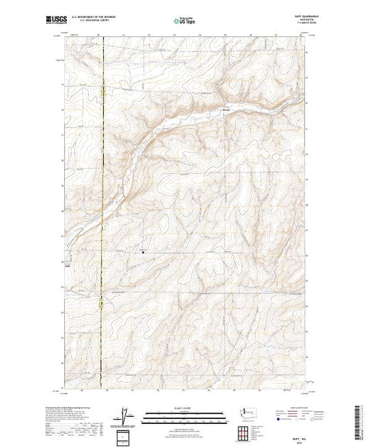 US Topo 7.5-minute map for Ruff WA – American Map Store