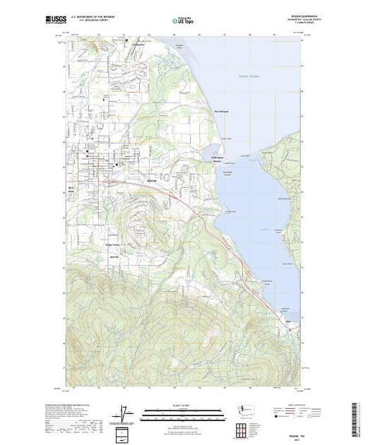 US Topo 7.5-minute map for Sequim WA – American Map Store
