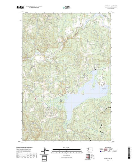 US Topo 7.5-minute map for Silver Lake WA – American Map Store