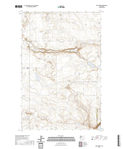 US Topo 7.5-minute map for Sims Corner WA – American Map Store
