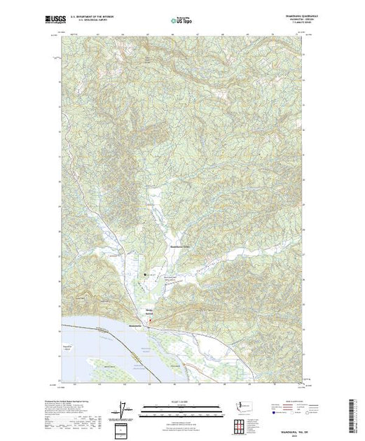 US Topo 7.5-minute map for Skamokawa WAOR – American Map Store
