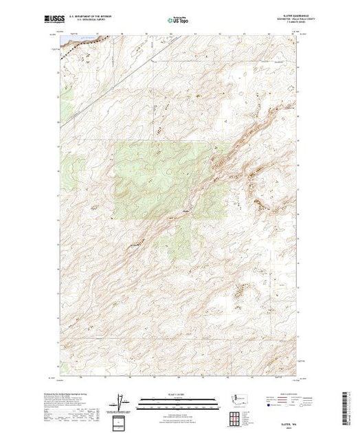 US Topo 7.5-minute map for Slater WA – American Map Store