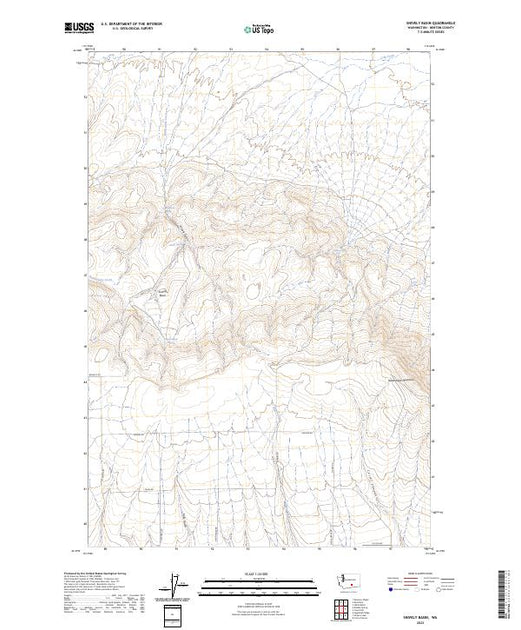 US Topo 7.5-minute map for Snively Basin WA – American Map Store