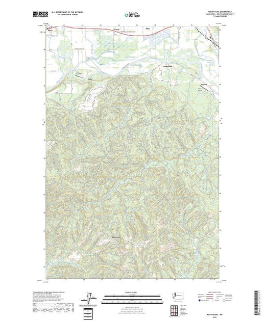 US Topo 7.5-minute map for South Elma WA – American Map Store