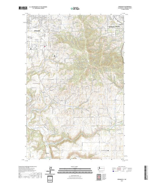 US Topo 7.5-minute map for Spokane SE WA – American Map Store