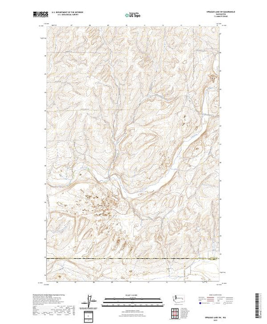 US Topo 7.5-minute map for Sprague Lake SW WA – American Map Store