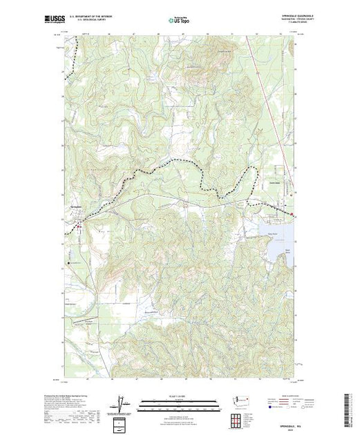 US Topo 7.5-minute map for Springdale WA – American Map Store