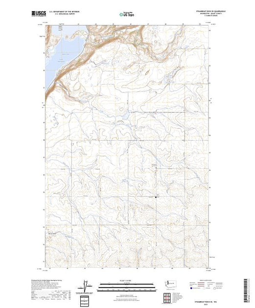 US Topo 7.5-minute map for Steamboat Rock SE WA – American Map Store