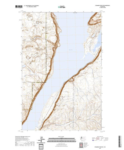 US Topo 7.5-minute map for Steamboat Rock SW WA – American Map Store