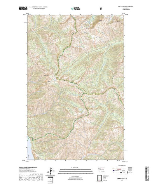 US Topo 7.5-minute map for Sun Mountain WA – American Map Store