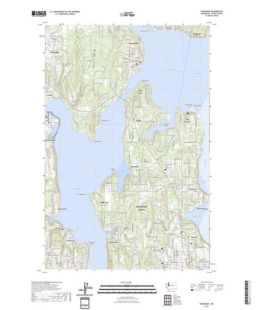 US Topo 7.5-minute map for Suquamish WA – American Map Store