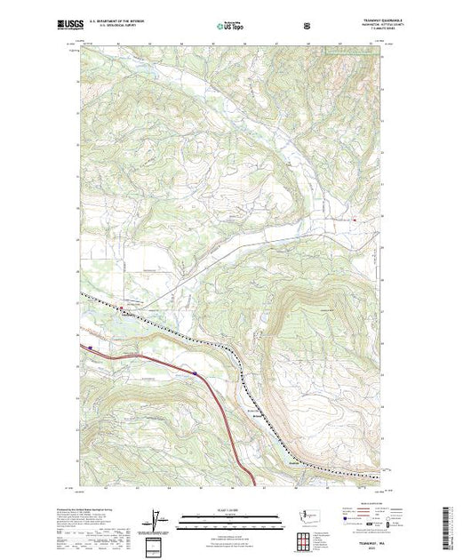 US Topo 7.5-minute map for Teanaway WA – American Map Store