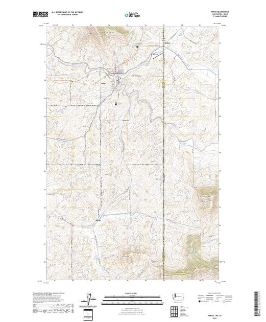 US Topo 7.5-minute map for Tekoa WAID – American Map Store