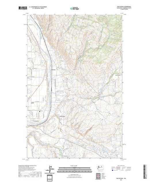 US Topo 7.5-minute map for The Pothole WA – American Map Store