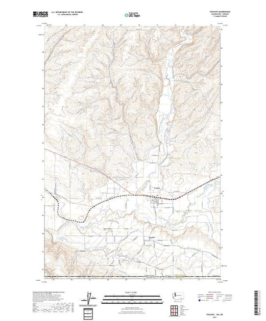 US Topo 7.5-minute map for Touchet WAOR – American Map Store