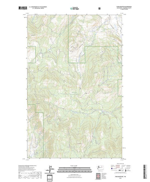 US Topo 7.5-minute map for Tunk Mountain WA – American Map Store