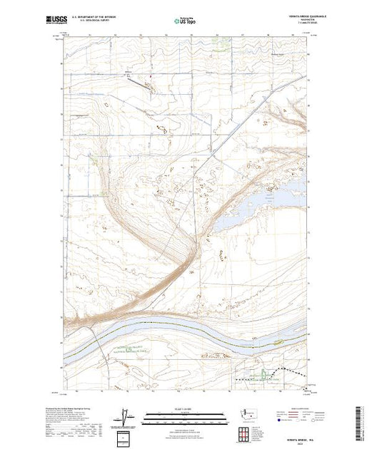 US Topo 7.5-minute map for Vernita Bridge WA – American Map Store