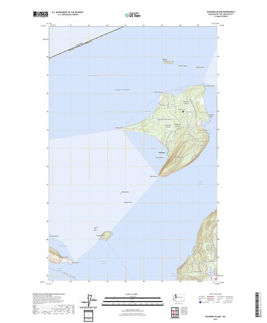 US Topo 7.5-minute map for Waldron Island WA – American Map Store