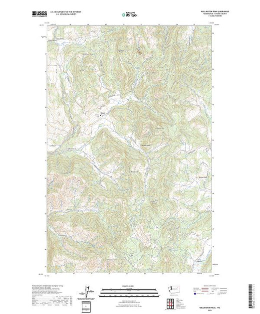 US Topo 7.5-minute map for Wellington Peak WA – American Map Store