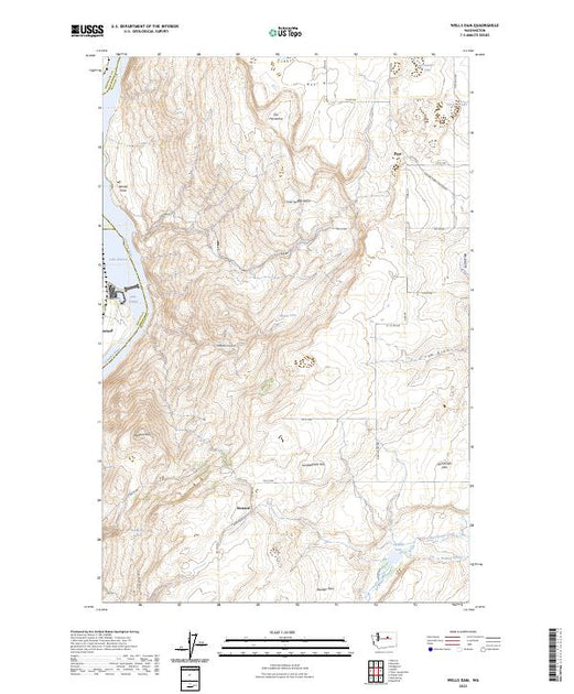US Topo 7.5-minute map for Wells Dam WA – American Map Store