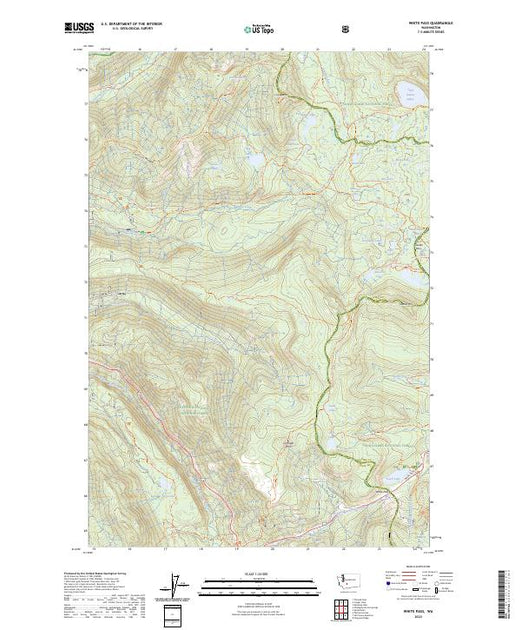 US Topo 7.5-minute map for White Pass WA – American Map Store