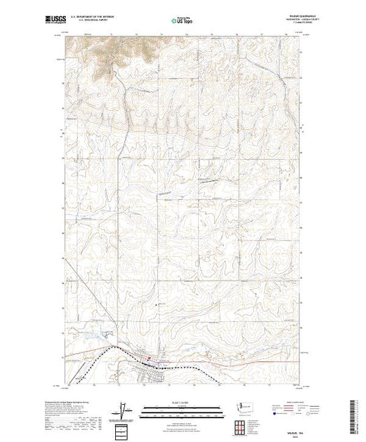 US Topo 7.5-minute map for Wilbur WA – American Map Store