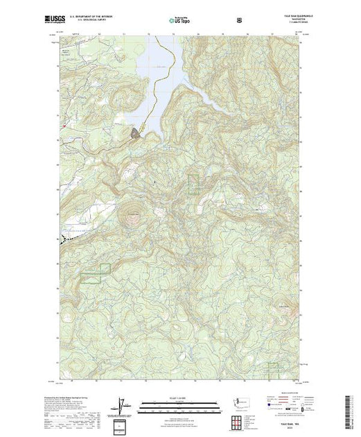 US Topo 7.5-minute map for Yale Dam WA – American Map Store