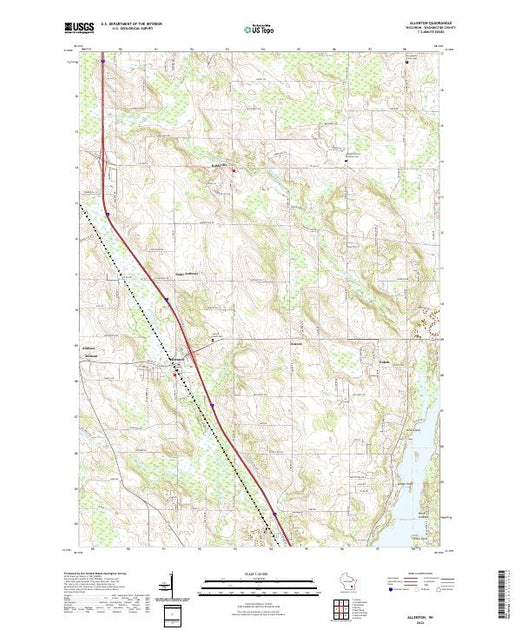 US Topo 7.5-minute map for Allenton WI – American Map Store