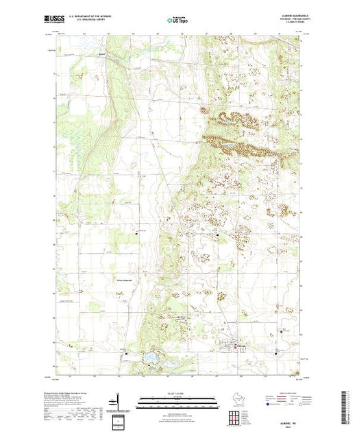 US Topo 7.5-minute map for Almond WI – American Map Store