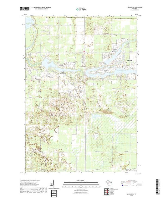 US Topo 7.5-minute map for Arkdale NE WI – American Map Store