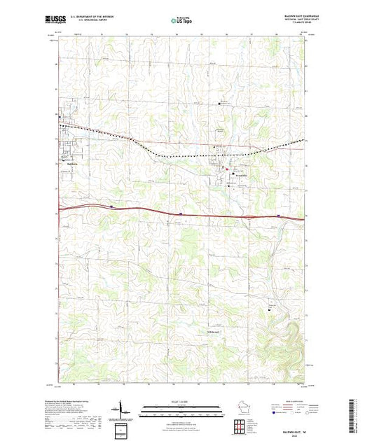 US Topo 7.5-minute map for Baldwin East WI – American Map Store