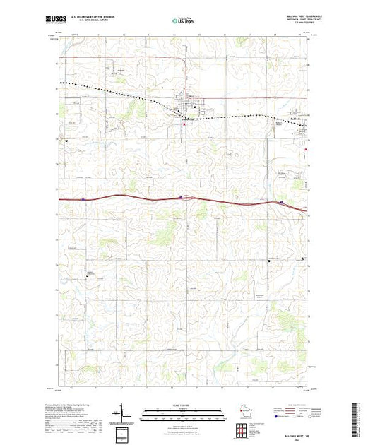 US Topo 7.5-minute map for Baldwin West WI – American Map Store