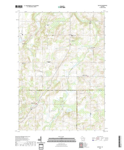 US Topo 7.5-minute map for Batavia WI – American Map Store