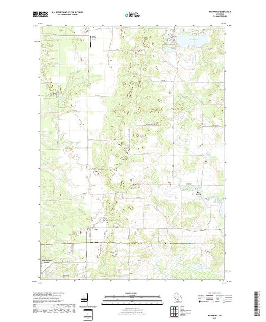 US Topo 7.5-minute map for Big Spring WI – American Map Store