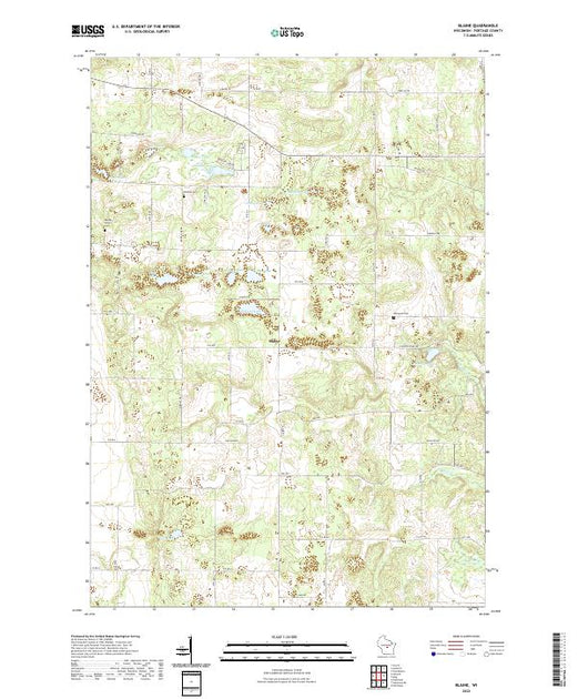 US Topo 7.5-minute map for Blaine WI – American Map Store