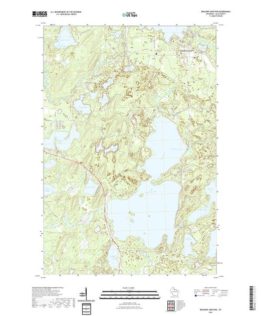 US Topo 7.5-minute map for Boulder Junction WI – American Map Store