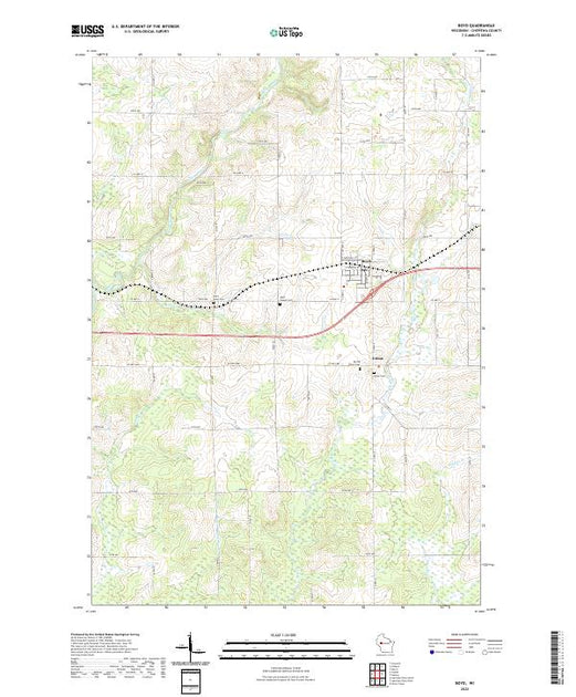 US Topo 7.5-minute map for Boyd WI – American Map Store