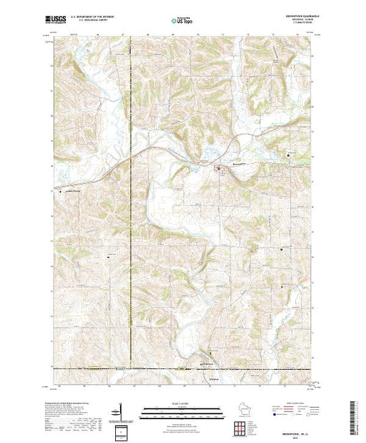 US Topo 7.5-minute map for Browntown WIIL – American Map Store