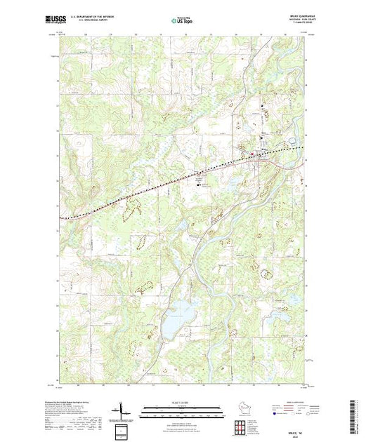 US Topo 7.5-minute map for Bruce WI – American Map Store