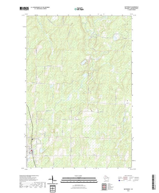 US Topo 7.5-minute map for Butternut WI – American Map Store
