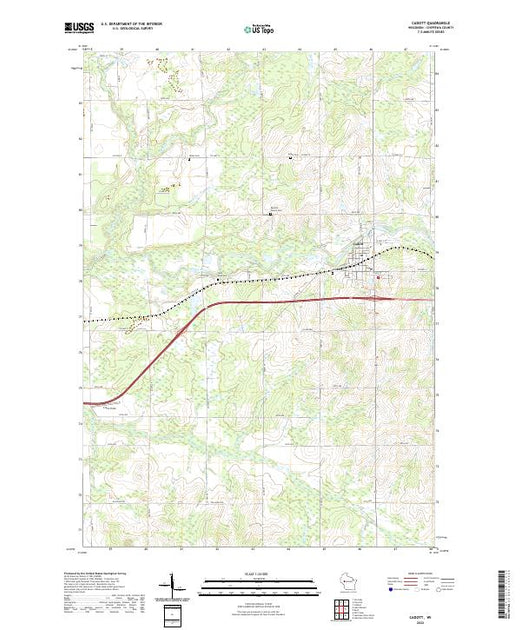 US Topo 7.5-minute map for Cadott WI – American Map Store