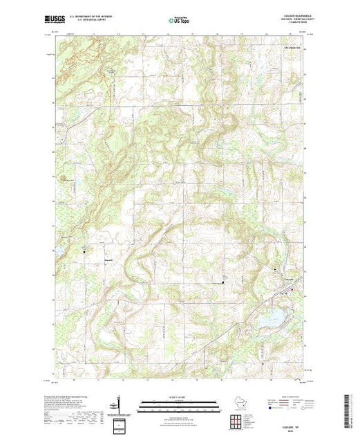 US Topo 7.5-minute map for Cascade WI – American Map Store