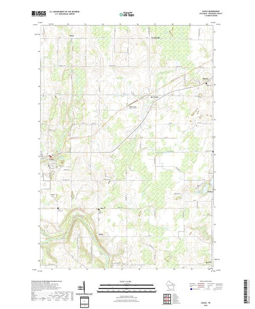 US Topo 7.5-minute map for Casco WI – American Map Store